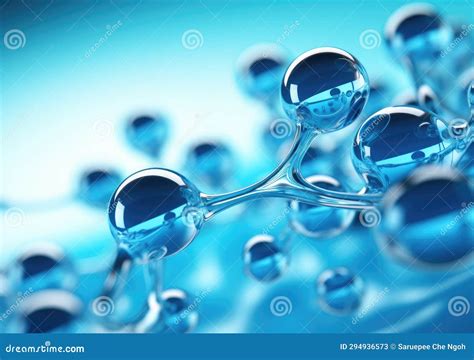 3d Molecule Background With Connected Spherical Particles Atoms Vector Molecular Structure