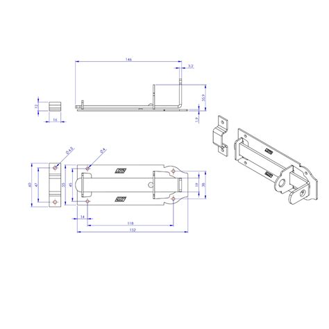 Ferrolho Chato Porta Cadeado Zincado 6 Polegadas Loth Loja Brafer