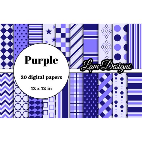 Purple Digital Papers Masterbundles