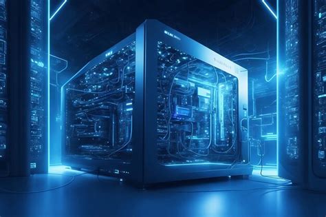 Premium Photo Digital Exploration Big Data Supercomputer Illustration