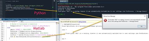 Getting Zemax Error Message In Zos Api Matlab And Python From