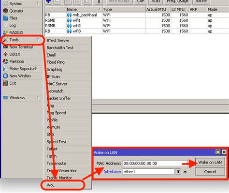 Mikrotik Wol Wake On Lan Magic Packet Admiral Platform