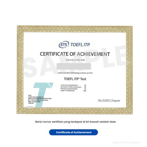 Toefl Itp® Online Titc Indonesia™