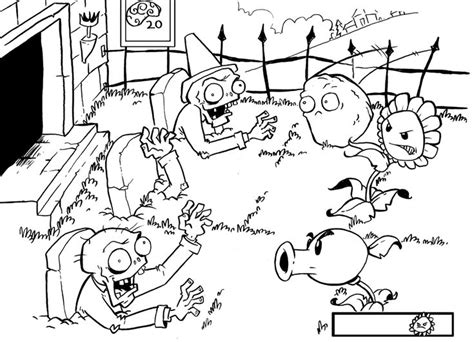 Dibujos Para Colorear Zombies Vs Plantas Dibujos Para Dibujar
