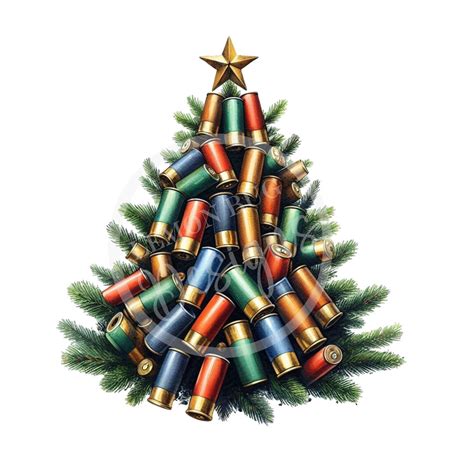 Shotgun Shell Christmas Tree Png Christmas Clipart Png Christmas Png