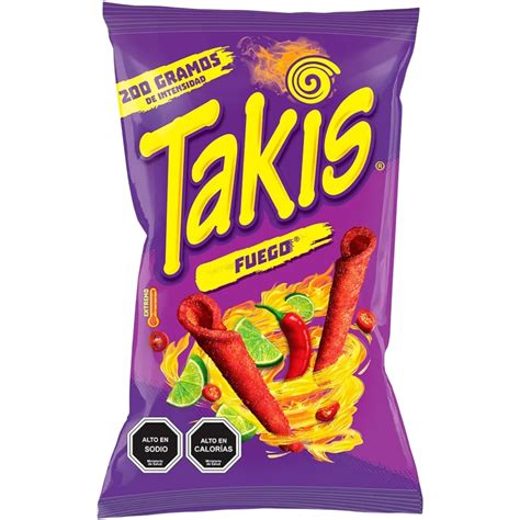Takis Fuego Hot Chilli Pepper And Lime Rolled Tortilla Chips Share Bag