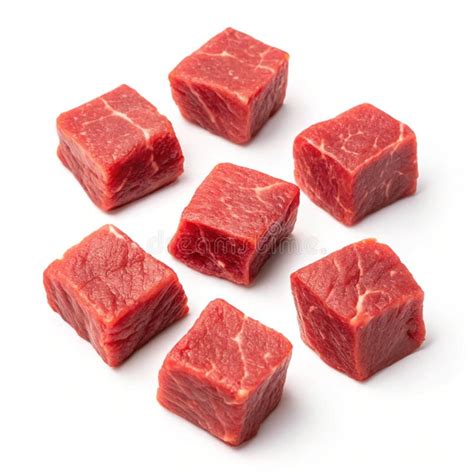 Beef Cubes Isolated On White Background Stock Illustration Illustration Of Cuts Design 356272891