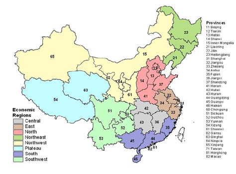 Provinces And Economic Regions Of China Download Scientific Diagram