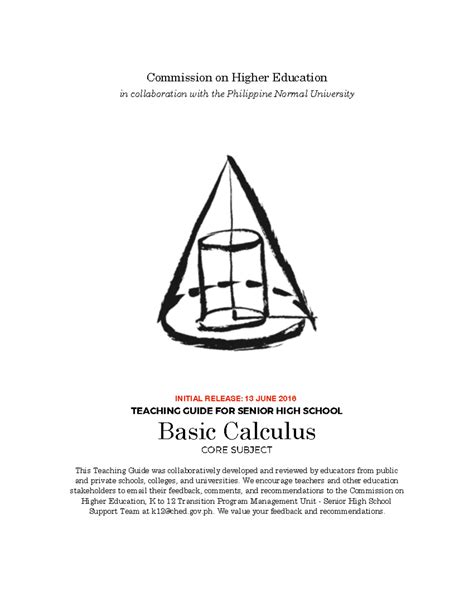 Basic Calculus Module Teaching Guide For Senior High School Basic