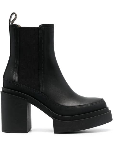 Fabiana Filippi Flatform Combat Boots Black Farfetch