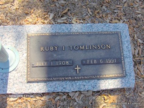 Ruby I Tomlinson 1908 1991 Find A Grave Memorial