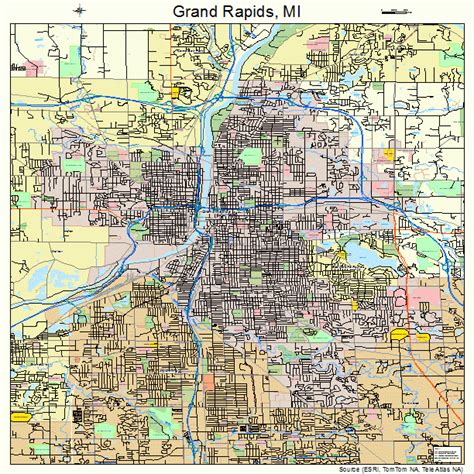 Grand Rapids Michigan Street Map 2634000