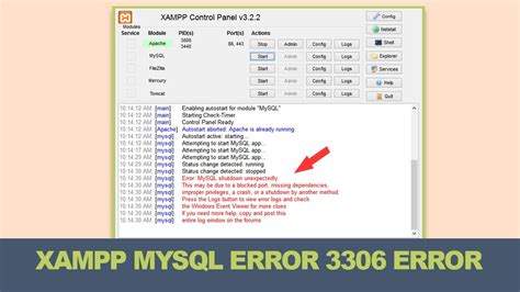 Resolve Xampp Mysql Port 3306 Error Youtube