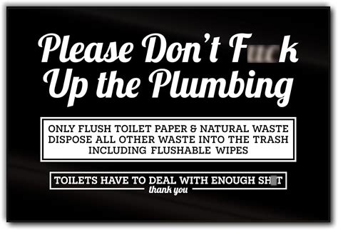 Funny Do Not Flush Sign For Bathroom 6x4 Please Thailand Ubuy