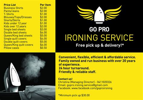 Ironing Service Price List At Louise Forsman Blog