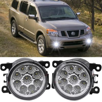 2008 2015 Nissan Armada Bumper Fog Lights Lamps Replacement Clear Lens