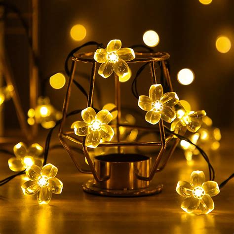 Flower String Lights With Timer For Bedroom Decorative Usb And Plug In