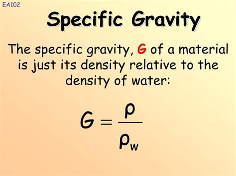 Material Density Vs Specific Gravity At Monique Wilkerson Blog