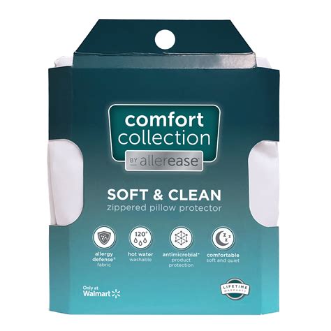 Allerease Comfort Collection Soft And Clean Zippered Pillow Protector