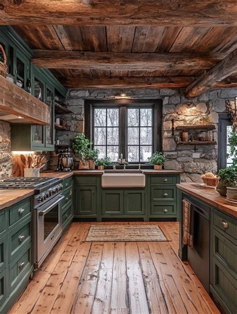Green Rustic Interior