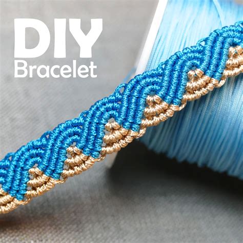 Beautiful Wave Pattern Macrame Bracelet Tutorial