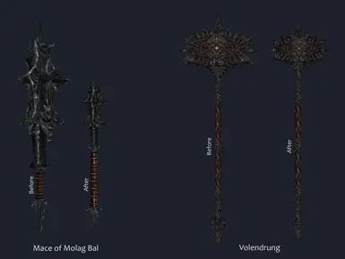 Smaller Mace Of Molag Bal And Volendrung Sse At Skyrim Special Edition
