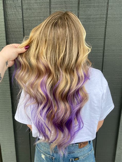 Purple Hair Purple Hair Underneath Blonde