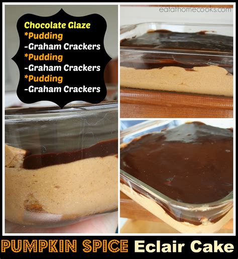 Pumpkin Spice Eclair Cake W Chocolate Frosting {no Bake} Eat At Home