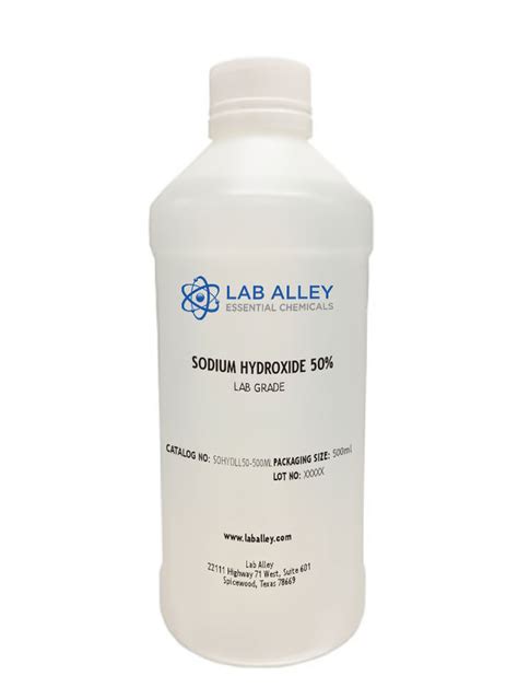 Sodium Hydroxide 50 Solution Acsreagent Grade Lab Alley