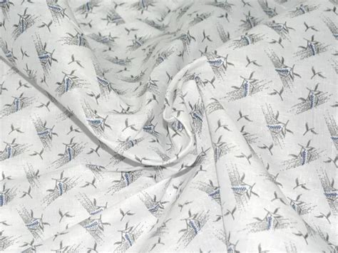 Precut Of 25 Meter White Abstract Printed Cotton Linen Fabric At ₹ 504