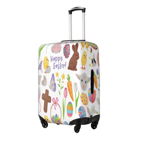 Hirioo Happy Easter1 For Elasticity Suitcase Cover No Luggage Included Durable Luggage
