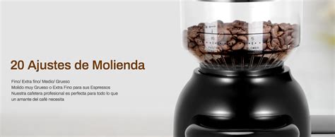 Sangkee Cafetera Espresso Con Molino 20 Niveles De Molienda Maquina