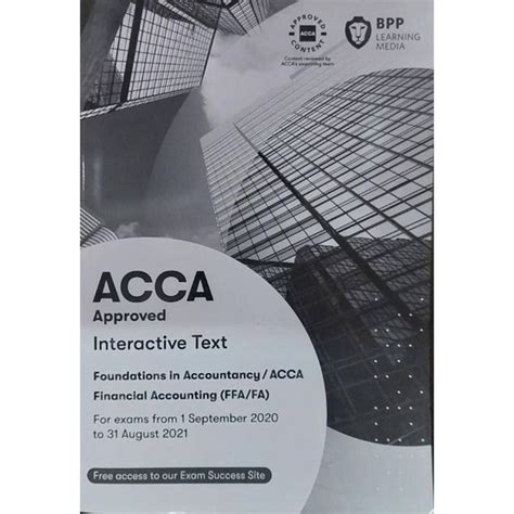 Bpp Book Acca Financial Accounting Ffafa Interactive Text