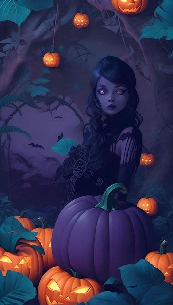 Premium Ai Image Halloween Girl