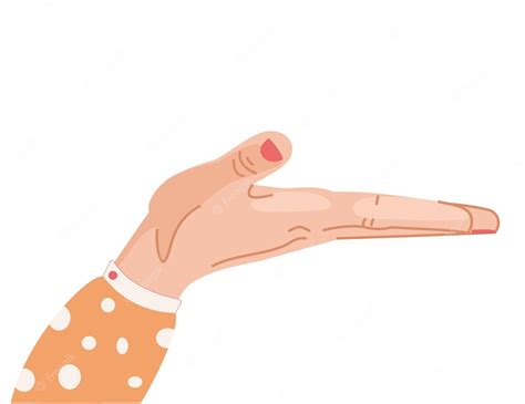 Premium Vector Abstract Giving Empty Hand Open Right Palm Template To Show Something On The