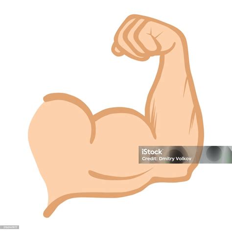 Biceps Big Biceps Icon Isolated On White Background Vector Cartoon Illustration Vector Stock