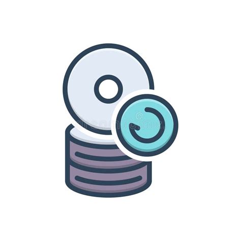 Color Illustration Icon For Backup Server And Folder Stock Illustration Illustration Of