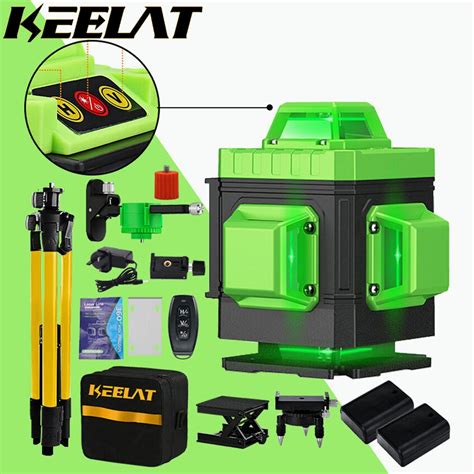 Keelat 1216 Line Laser Level 360° Rotary Self Leveling Measuring Green