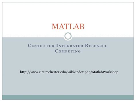 Ppt Matlab Powerpoint Presentation Free Download Id2555139
