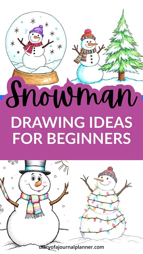 Fun Snowman Drawing Ideas For Winter Themed Art Projects