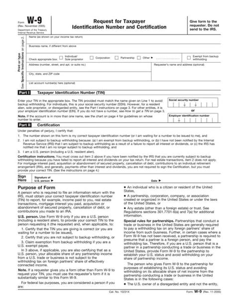 W9 Form Pdf