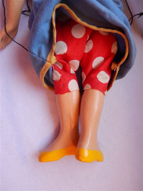 J Peter Pan Puppet Playthings Wendy Puppetmarionette 14 1950s