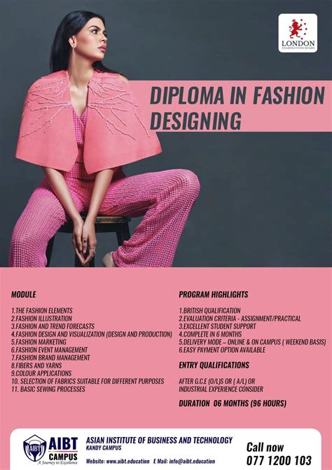 Diplomainfashiondesigning English Colombo Overseas Diploma