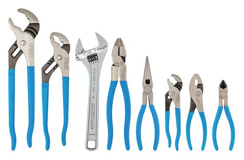 8 Pliers Std Cushion Grip Plier And Wrench Set 10n540gs 28 Grainger
