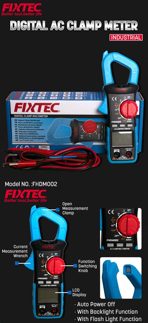 Fixtec Uni T Clamp Meter Clamp Meter Multimeter Ac Dc Digital With