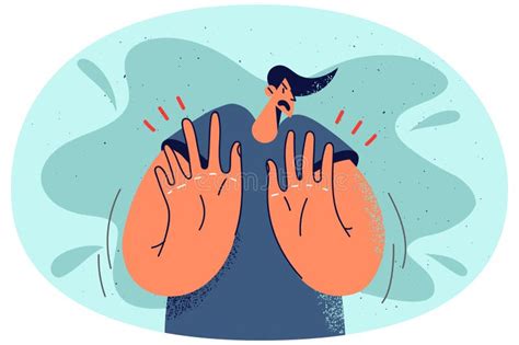 Decisive Man Show No Gesture Stock Vector Illustration Of Adult