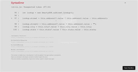 Smartystreets Javascript Sdk Vue Example Codesandbox