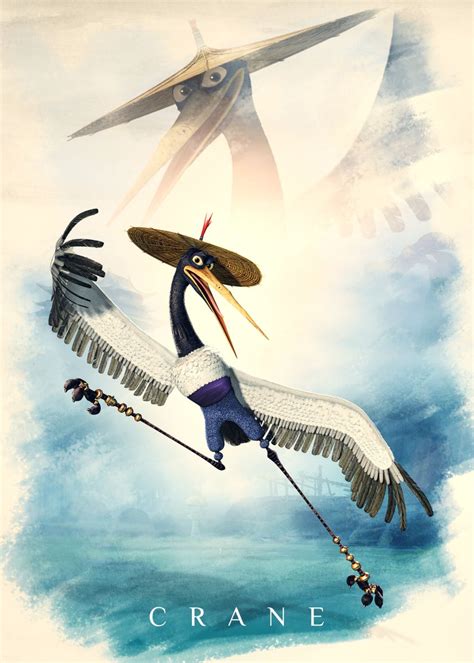 Crane Poster Picture Metal Print Paint By Kung Fu Panda Displate