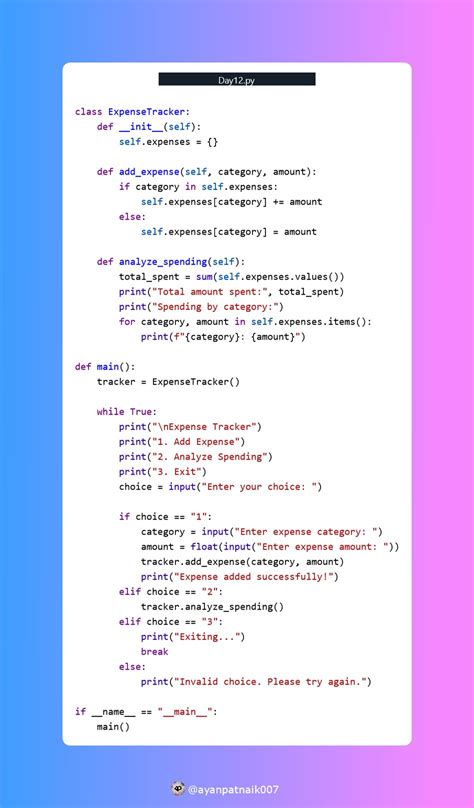 Introducing Expense Tracker With Python Aryan Patnaik Posted On The Topic Linkedin