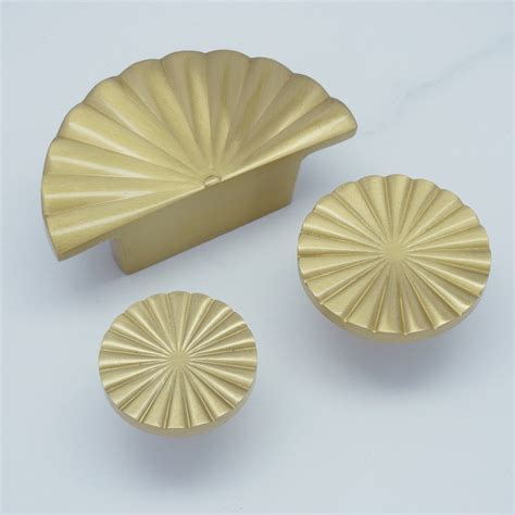 Sunflower Knobssemicircle Pullsbrass Circle Cabinet Knobsdrawer
